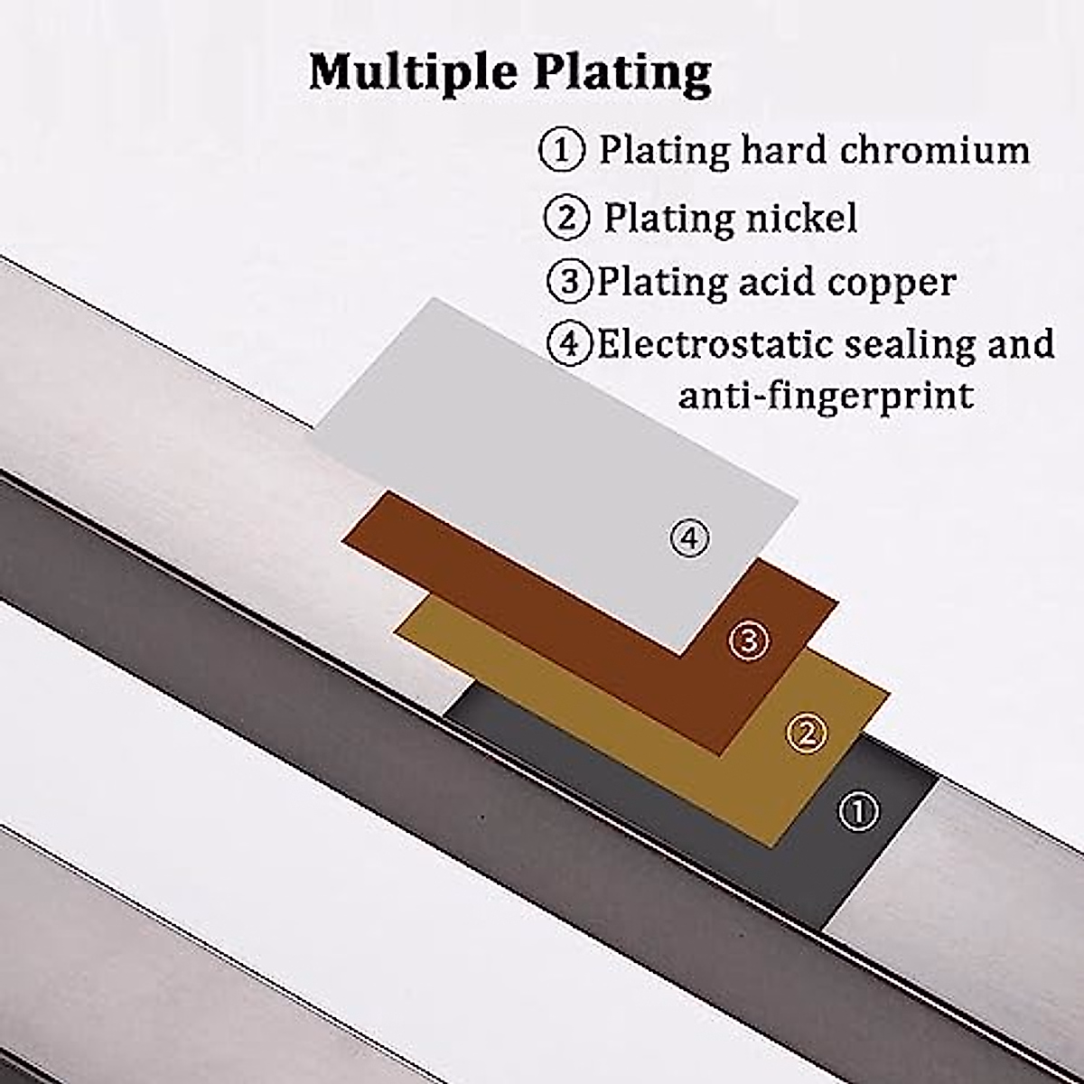 BOHHO Barn Door Pull Handle, Gold Stainless Steel Modern Entry Door Handle, 16in/20in Shower Glass Sliding Barn Door Interior Exterior Door Pull Push Brushed Nickel Satin Finish (Size : 40cm/15.7in)