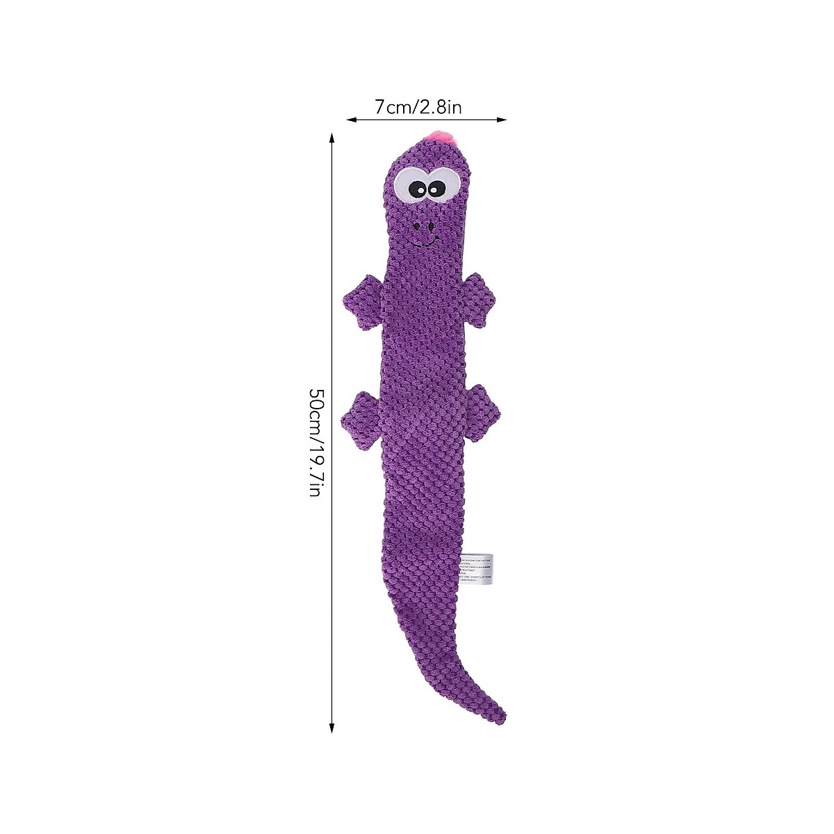 BORDSTRACT Interactive Squeaky Lizard Dog Toy, Engaging Chewable Fun for Dogs, Promotes Dental Health and Anxiety Relief(Purple)