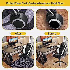 DELAM Office Chair Mat for Hardwood Floor & Tile Floor, Under Desk Chair Mats for Rolling Chair, Computer Chair Mat for Gaming, Large Anti-Slip Floor Protector Rug, Not for Carpet, 47"x35", Pattern