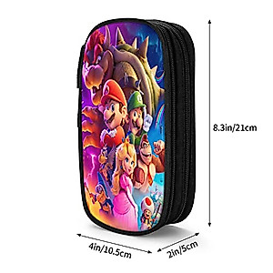 FNASFIA Super Cute Bros Backpack Pencil Case Lunch Bag 3 Piece Set Cartoon Backpack Boys And Girls' Backpack 3D Backpack