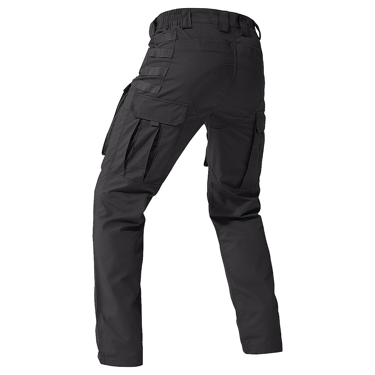 FREE SOLDIER Men's Cargo Pants,Tactical Pants for Men Stretch,Durable Ripstop EDC Work Pants for Hiking (Black 30Wx30L)