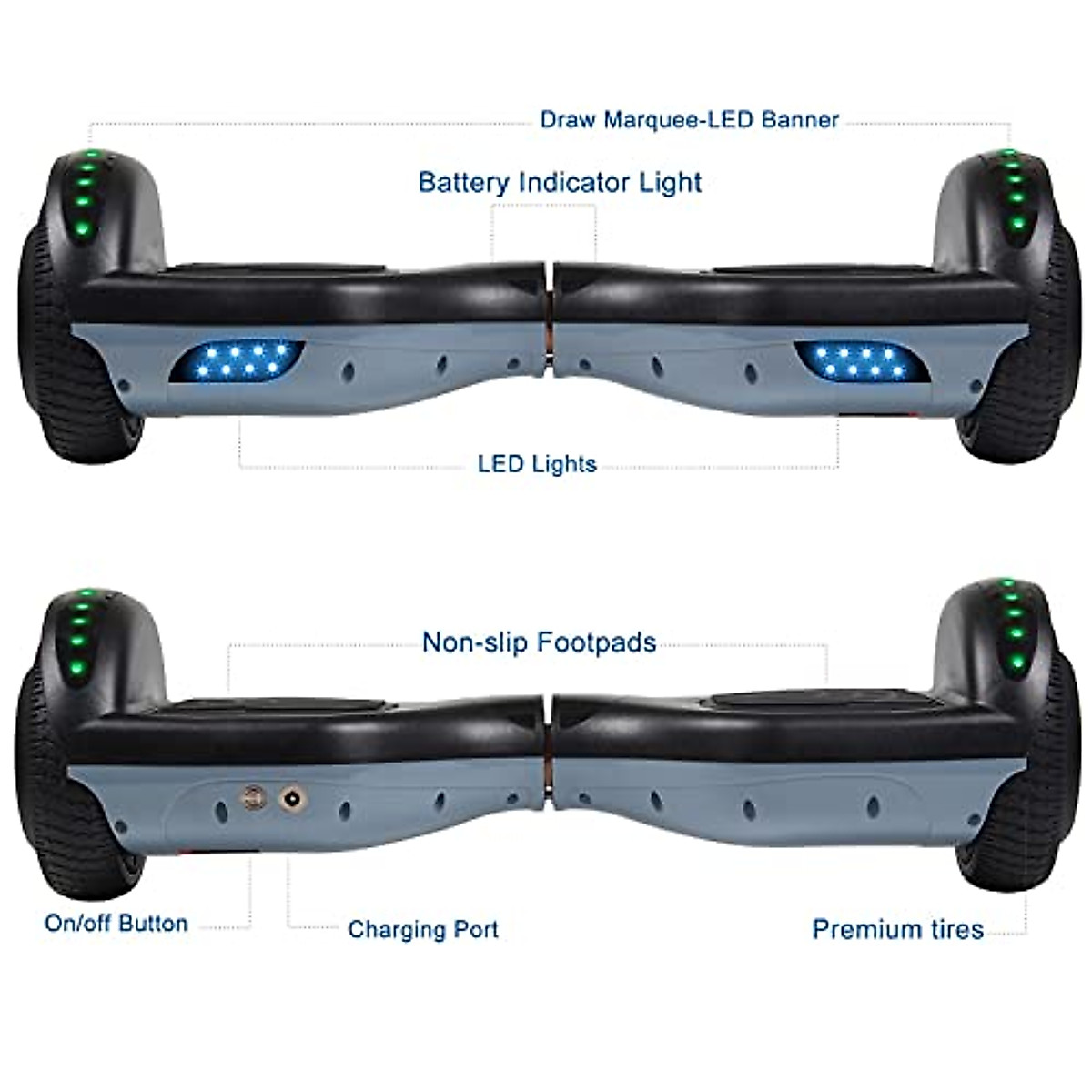 jolege Hoverboard, 6.5" Self Balancing Hoverboard Electric Scooter Hoverboard for Kids