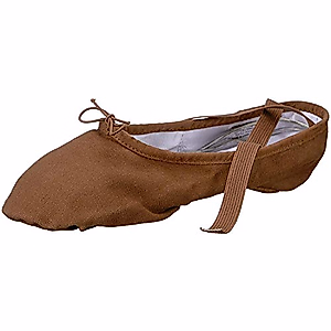 Bloch Women's Dance Men's Pump Split Sole Canvas Ballet Slipper/Shoe, Cocoa, 11