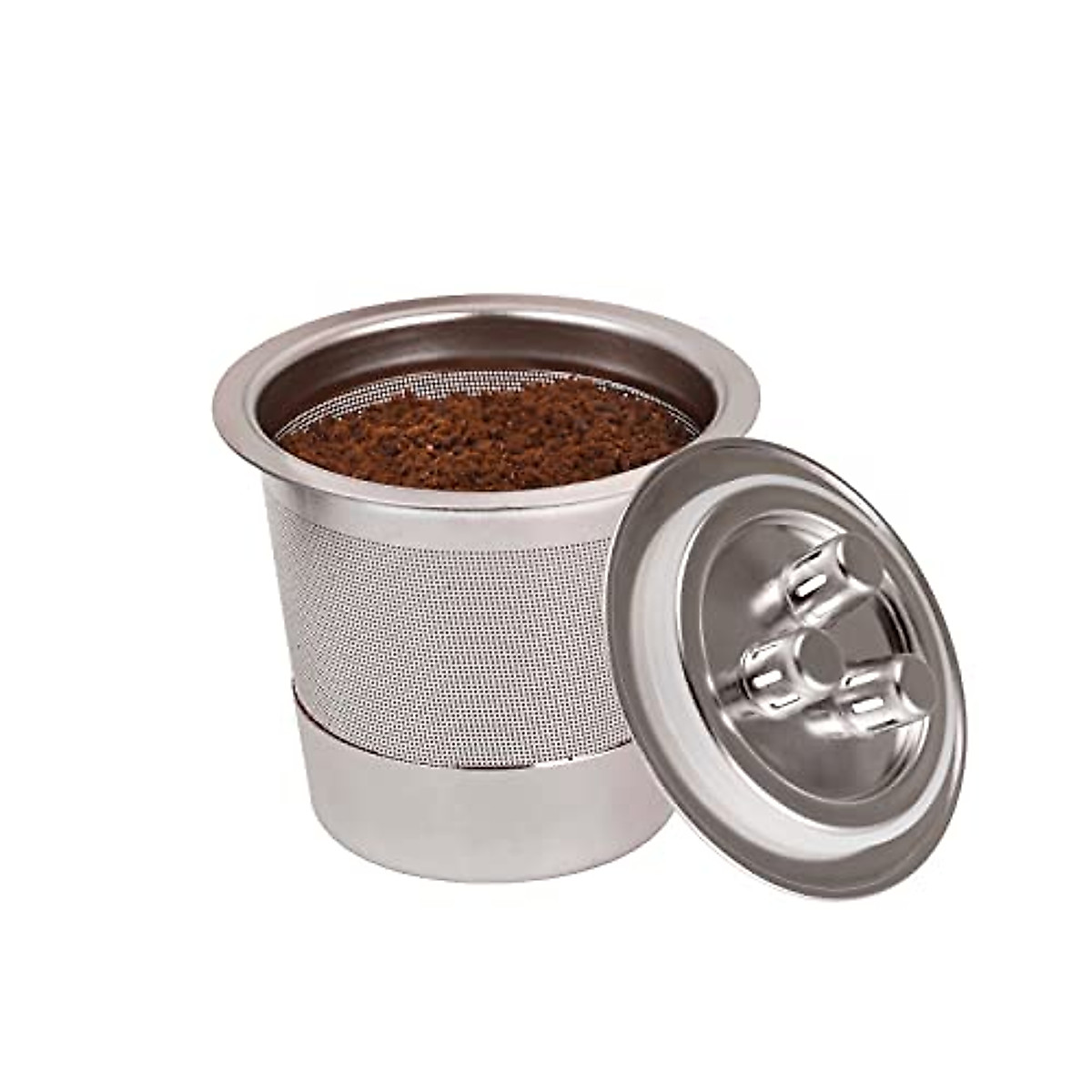 Reusable Pods for Ninja Dual Brew Coffee Maker, Stainless Steel Reusable K Pod Permanent K Cups Filters Coffee Accessories Compatible with Ninja Coffee Maker Filter Ninja CFP201&CFP301 DualBrew