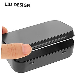 DOITOOL 6pcs Box Tinplate storage box metal tin candy case hinged storage case small empty hinged tins rectangular candle jar tinplate containers loose tea tins pill box delicate