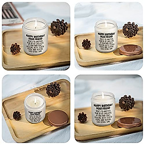 Happy Birthday Gifts for Women - Funny Gift for Best Friend Coworker Classmate Bestie Present Lavender Candle