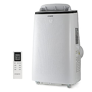 COBY Portable Air Conditioner 3-in-1 AC Unit, Dehumidifier & Fan, Air Conditioner 15,000 BTU Portable AC Unit with Remote Control for Rooms up to 775 Sq. Ft, 24-Hour Timer, & Installation Kit