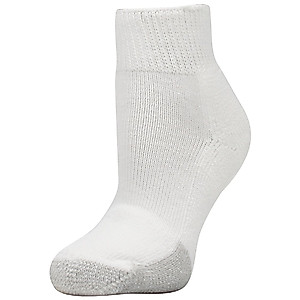 thorlos womens Tmx Max Cushion Ankle Tennis Socks, White (3 Pairs), Medium US