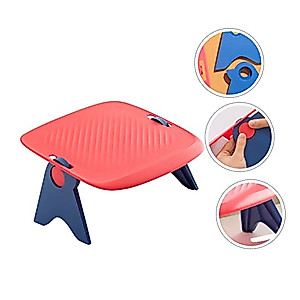 STOBAZA Shoe Shelf 1 PC Plastic Shelf Novel Blue Simple Slots for Stand Organization Saver Clo Double-Layer Cabinet Household Red Shoes Detachable Home No Organizer Adjustable Require Shoe Cabinet