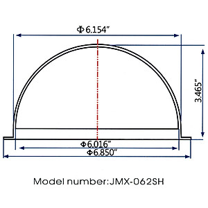 JMX 6.2 Inch Acrylic Indoor/Outdoor CCTV Replacement Extended Clear Camera Dome Cover Security Dome Camera Housing
