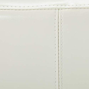 GDFStudio Christopher Knight Home Lopez Bonded Leather Counter Stools, 2-Pcs Set, Ivory