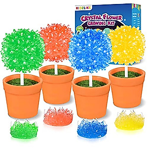 Crystal Flower Growing Science Kit,Easter Gifts for Kids Ages 6-12, STEM Projects Experiments Toys & Crafts Gifts for Girls Boys 7 8 9 10 11 Years Old