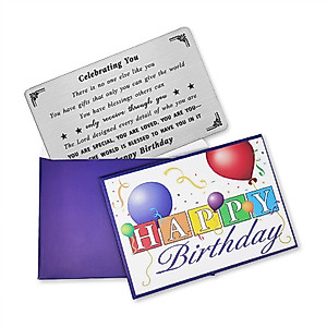 Personalized Religious Birthday Cards - Happy Birthday Card Gifts Unique for Women Men, Wallet Card Birthday Gifts for Him Her