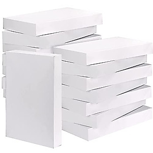 Moretoes 15 PCS X-Large White Gift Boxes with Lids, Shirt Boxes Robe Boxes for Holidays, Mother's Day, Father's Day, Birthdays, Valentine's Day（17 x 11x 2.4 Inches）