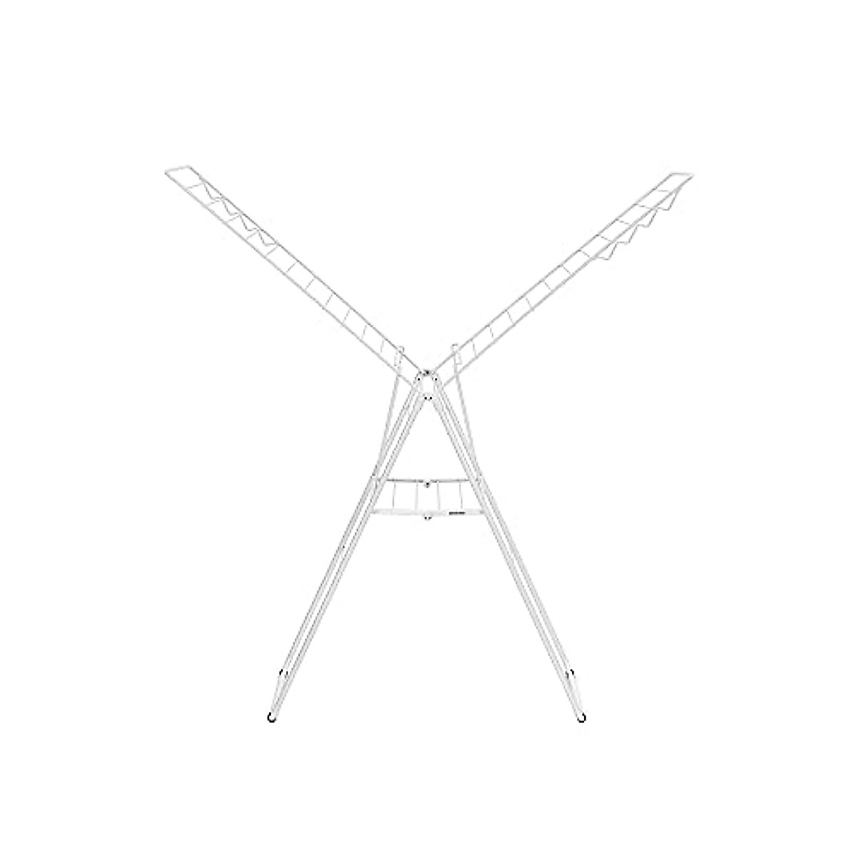 Brabantia HangOn Laundry Drying Rack (82ft / Fresh White) Compact, Foldaway, Adjustable Indoor Stainless Steel Clothes Horse