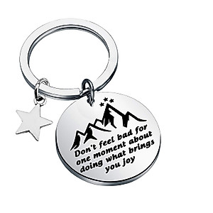 AKTAP Thorns and Roses Inspired Keychain The Night Court Jewelry Book Lovers Gift Don't Feel Bad for One Moment About Doing What Brings You Joy (Thorns and Roses Keychain)