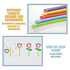 spaghetteez Craft kit for Kids from 4 Years, Sensory Toys for Boys and Girls, Ideal as a Gift, Flexible Construction Toys for Arts and Crafts in a Set of 100 Pieces