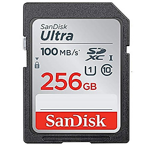 SanDisk 256GB SDXC SD Ultra Memory Card Works with Canon EOS Rebel T7, Rebel T6, 77D Digital Camera Class 10 (SDSDUNR-256G-GN6IN) Bundle with (1) Everything But Stromboli Combo Card Reader