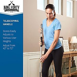 Nine Forty Residential | Commercial 36 Inch Janitorial USA Floor Dry Dust Mop Broom Set | Handle