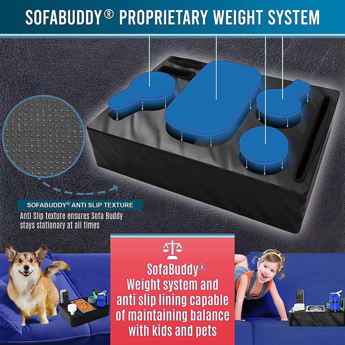 Sofa Buddy - Convenient Couch Cup Holder, Couch Caddy, Sofa Cup Holder. The Perfect Couch Accessory