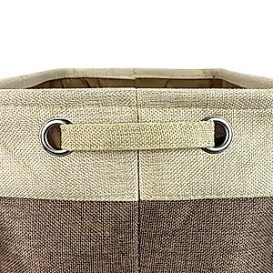 MALIHONG Personalized Foldable Storage Basket with Cute Dog Labrador Collapsible Sturdy Fabric Pet Toys Storage Bin Cube with Handles for Organizing Shelf Home Closet, Brown and White