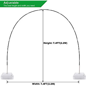 IDAODAN Balloon Arch Kit and Balloon Pump, Balloon Arch Stand with Electric Balloon Pump, Adjustable Wide Garland Arch for Wedding Baby Shower Birthday Party Supplies Decorations