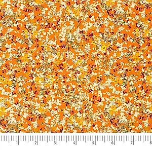 Singer, 100% Cotton, Orange Floral Packed