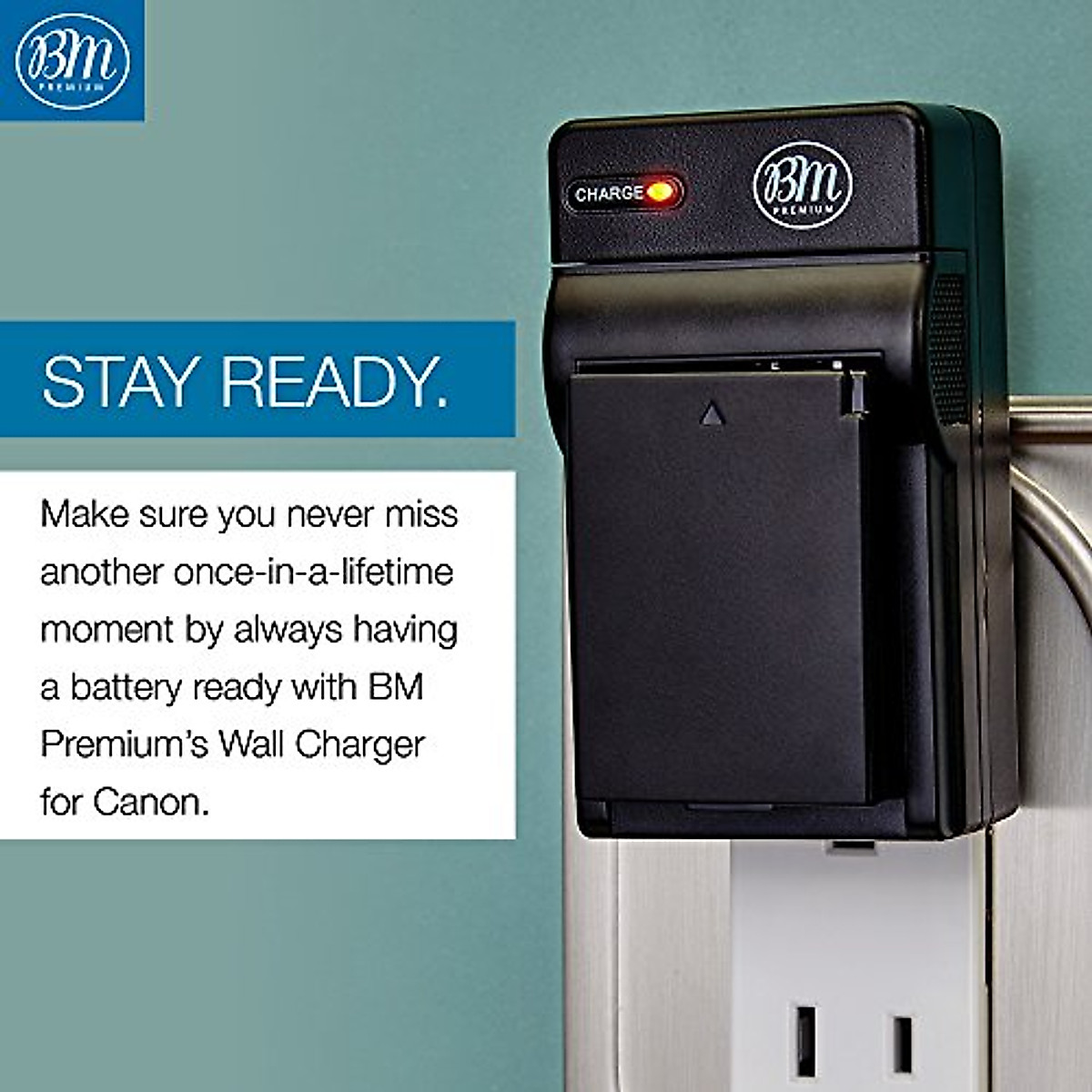 BM Premium LP-E10 Battery and Charger Kit for Canon EOS Rebel T3, T5, T6, T7, Kiss X50, Kiss X70, EOS 1100D, EOS 1200D, EOS 1300D, EOS 2000D Digital Camera