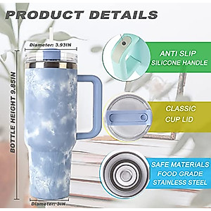 40 oz Tumbler with Handle and Straw Lid,Stainless Steel Travel Mug Water Bottle Cup,Reusable Insulated Vacuum splashproof Cup,for Car,Home,Office,Gifts