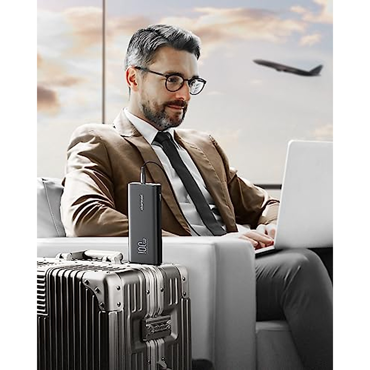 Charmast 100W Laptop Power Bank, 20000mAh Portable Laptop Charger with USB C Port, PD/QC Fast Charging Slim Battery Pack Compatible with iPhone, MacBook, Dell, IPad, Samsung, Switch, HP, Pixel, etc.