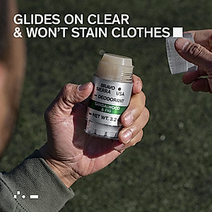 Aluminum-Free Deodorant for Men by Bravo Sierra, 1-Pack - Contains Natural Ingredients – Long Lasting All-Day Odor and Sweat Protection -Sandalwood and Fig, 3.2 oz - Paraben-Free, Vegan & Cruelty-Free