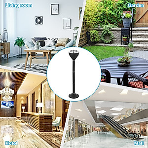 IRONWALLS Floor Cigar Ashtrays Stand, Matte Black Stainless Steel Windproof Ashtray with Lid for Home Garden Patio Cigarette Butt Receptacle, 3-Section Ash Tray with 31”, 24”, 16” Adjustable Height