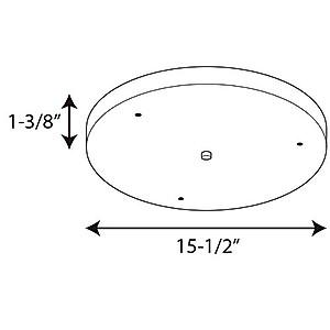 Progress Lighting P8403-09 Traditional/Casual Canopy Accessory, Brushed Nickel