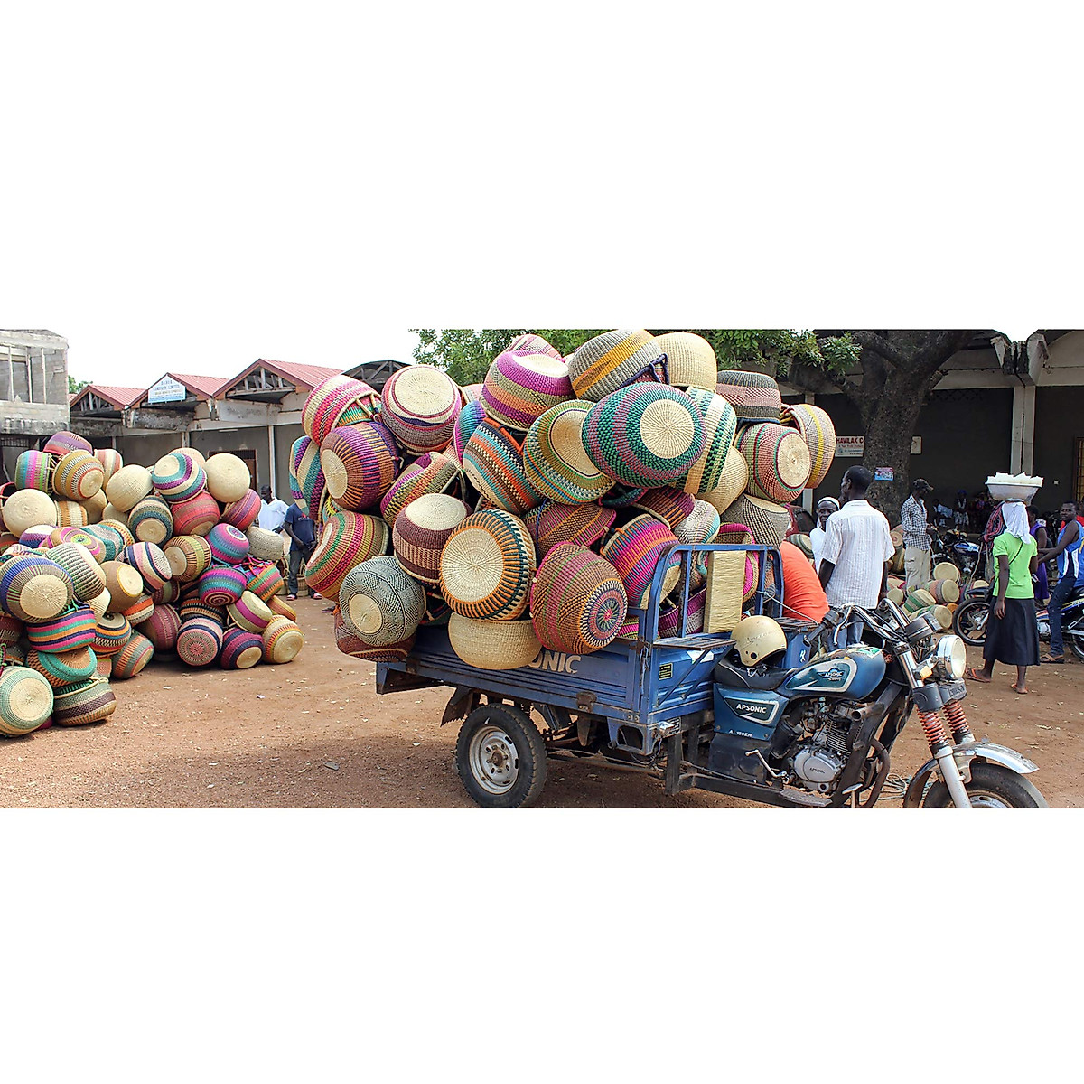 AFRICAN MARKET BASKET Shopping Tote, 1 EA