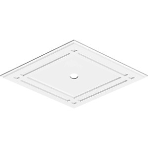Ekena Millwork CMP36X24DD-02000 Diamond Architectural Grade PVC Contemporary Urethane Ceiling Medallions 36"W x 24"H x 2"ID x 12 3/4"C x 1"P