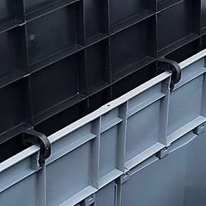 INLIFE 84.5 Gal Garden Storage Deck Box,Waterproof Outdoor Storage Box Storage Cabinet Plastic Garden Organizer For Patio,Lawn,Backyard Outdoor Bench With Storage Gray 46.9"x 18.1"x 23.6"