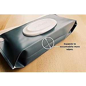 Baby Wipe Case Travel Holder | Keeps Wipes Moist | Set of 3 Wet Wipes Holders Cases | Portable Travel On The Go Refillable Dispenser Container, by purifyou