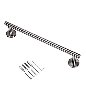 Sumnacon 16 Inch Towel Bar Towel Rod with Screws，Solid Wall-Mounted Stainless Steel Towel Rack Hanger Holder Organizer for Bathroom Kitchen, Silver