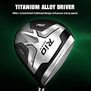 PGM Men's Complete Golf Club Set - #1 Driver - #7 Iron (28°) - Sand Wedge (52°) - Putter - Golf Stand Bag