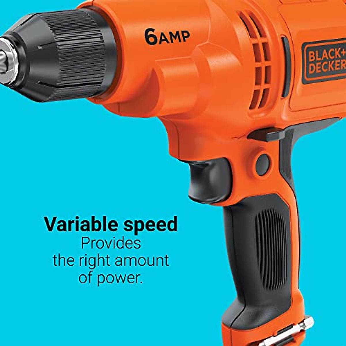 BLACK+DECKER 6.0 Amp 3/8 in. Electric Drill/Driver Kit (DR340C)