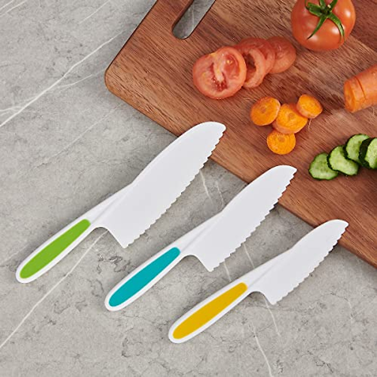 HONGYUTAI kids safe plastic nylon knife,3-Piece kid friendly knives