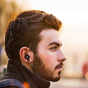 KICKER Microfit 46EB94 Wired Earbuds | in-Ear Noise-Isolating Earphones Silicone Ear Tips 3 Sizes | in-Line Mic and Multi-Function Button | Clear Crisp Treble