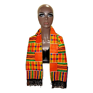 ShopHaven African Kente Scarf, Kente Stole, Kente Cloth, African Scarf, African Print, Black Graduation, Black History, Kwanzaa, Afrocentric, Africa,