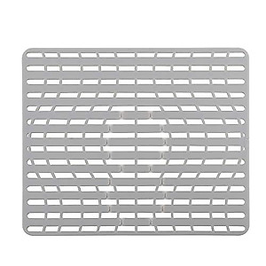 NICE DAY Sink Mat, Sink Protectors for Kitchen Sink By Better Housewares Wok Stand Strong Adsorption And Skid Resistance PVC Free Silicone Sink Mat 16" x 13", Large