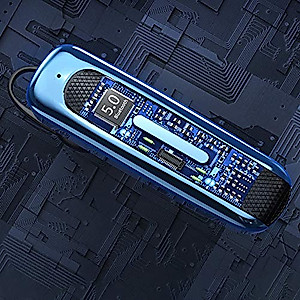 Heave Wireless Bluetooth Headset with CVC8.0 Noise Cancelling Mic Bluetooth Earpiece,IPX 5 Waterproof Earbud Car Headset with 20 Hours Playback Time for Hands Free Calls Blue Black