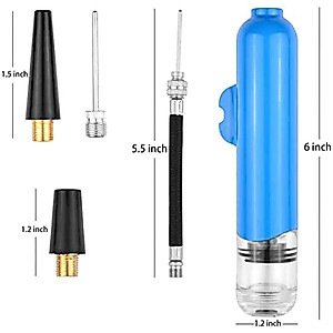 ZUZU Babe Basketball Pump, Portable Manual Inflation Devices with 3 Needles for Sport Balls, Yoga Ball and Swimming Pool Accessories.