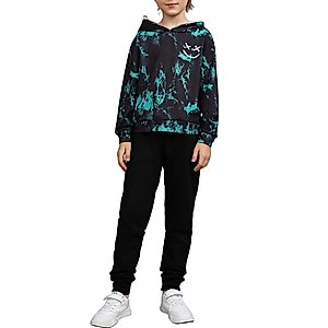 blibean Teen Boy Fall Clothes Sets Hoodies Preteen Kid Clothing Sweatshirt Pants Suit Two Piece Outfit Size 7-8 Year Old