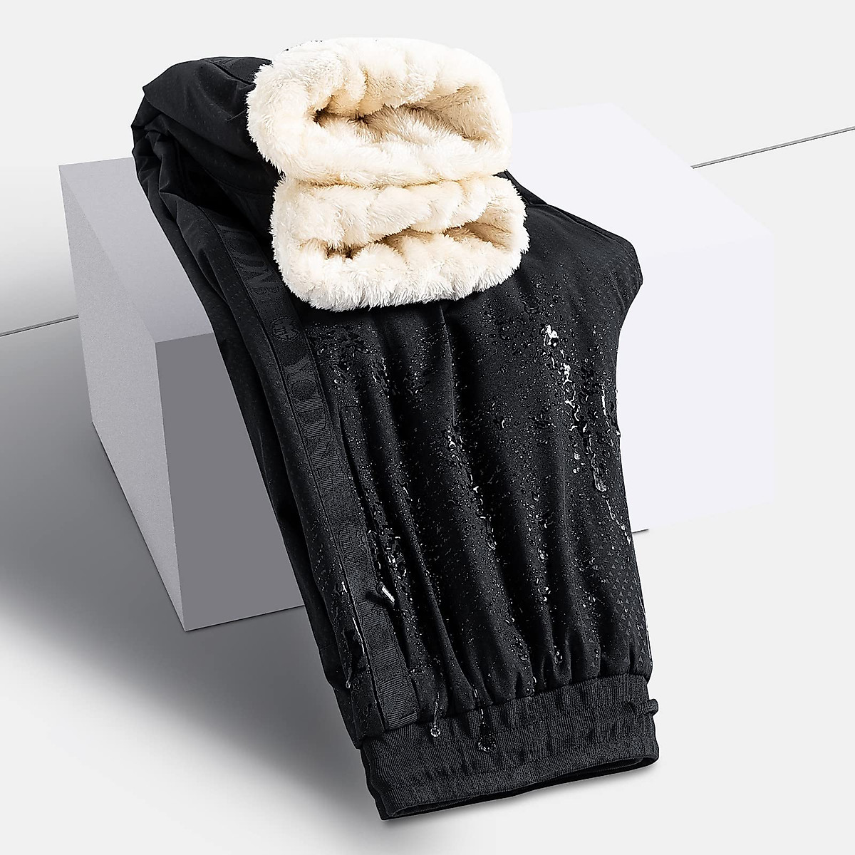 Linen Pants for Men Mens Jogger Pants Drawstring Elastic Waist Solid Plush Thickened Sport Pant Casual Loose Fitness Sport Sweatpants Mens Casual Cargo Pants Elastic Waistband Navy 2X