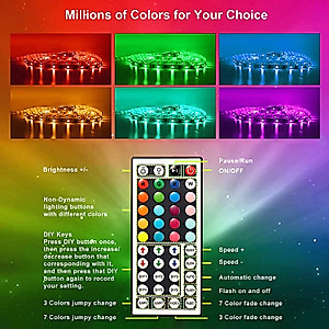 CHARKEE Outdoor LED Strip Lights Waterproof 32.8ft (16.4ft*2), LED Tape Lights with Remote, RGB Light Strips Outdoor, Room Lights Color Changing for Bedroom, 12V LED Light Strip Waterproof
