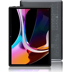 DUODUOGO Android Tablet 10 inch Newest Quad-Core Processor, 64GB+4GB 128GB Expandable, 5G/2.4G Dual WiFi, Android 10 Tablet Dual Camera 6000mAh Bluetooth FM, Gray